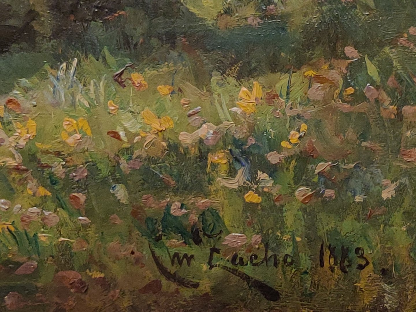 Antik Damgaard-Lauritsen - Christian Zacho; Maleri, Skovparti med ...